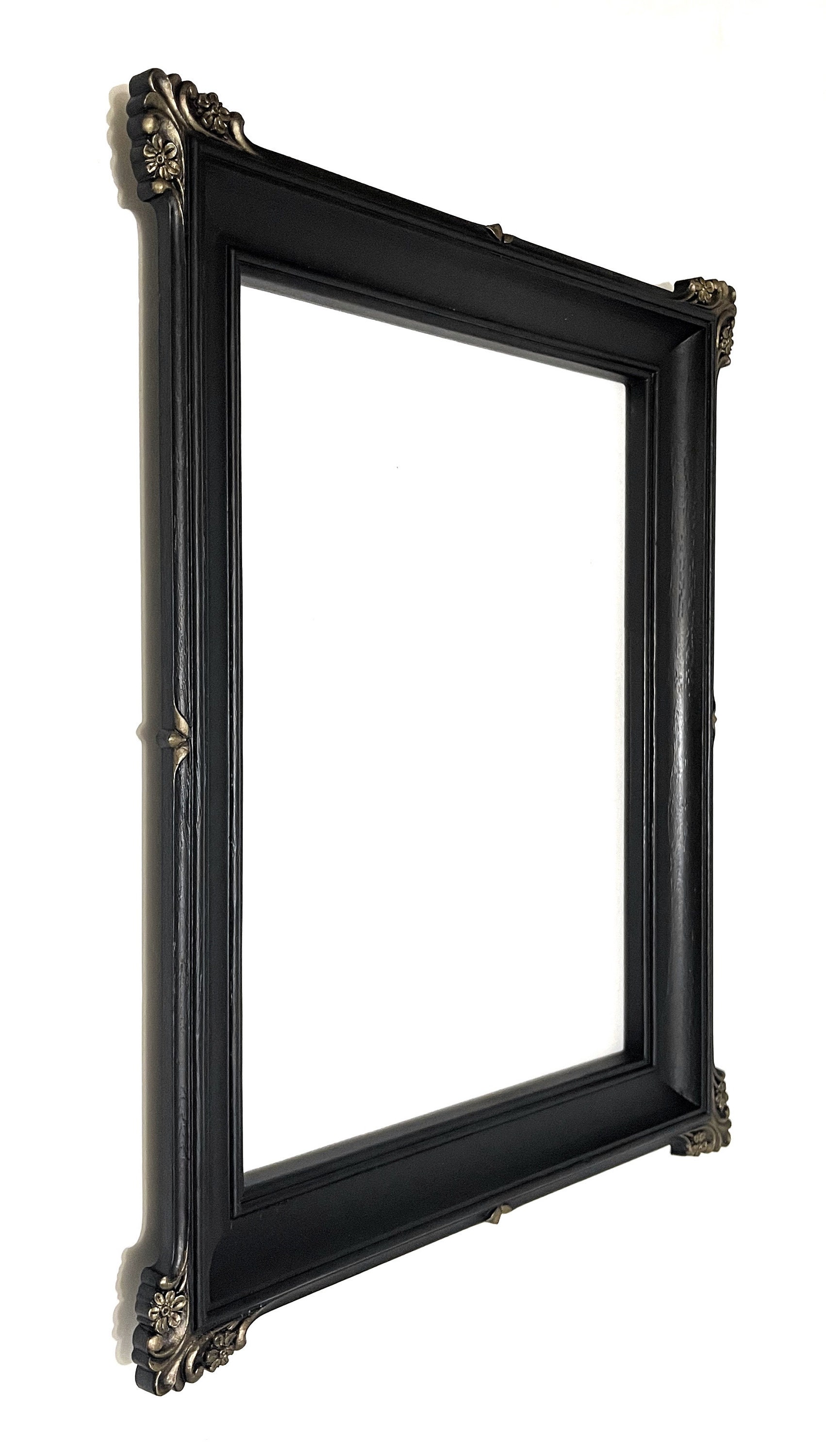Black Picture Frame Large Picture Frame Large Wall Frame Gallery Wall Frame Vintage Frame Ornate Black Frame Black and Gold Frame Etsy UK