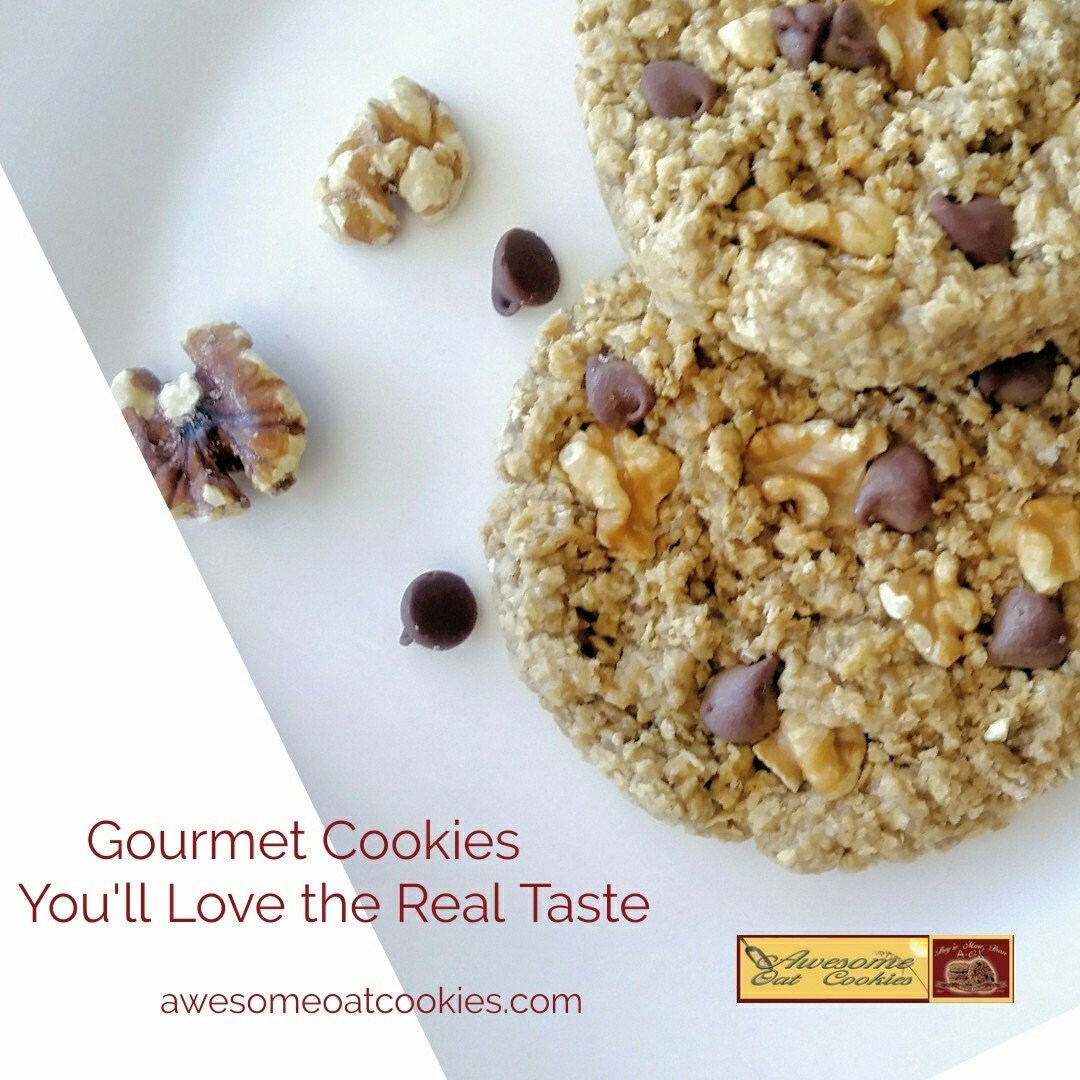 Gift Box Assortment 6 Large Fresh Baked, Awesome Oat Cookies Gourmet ...
