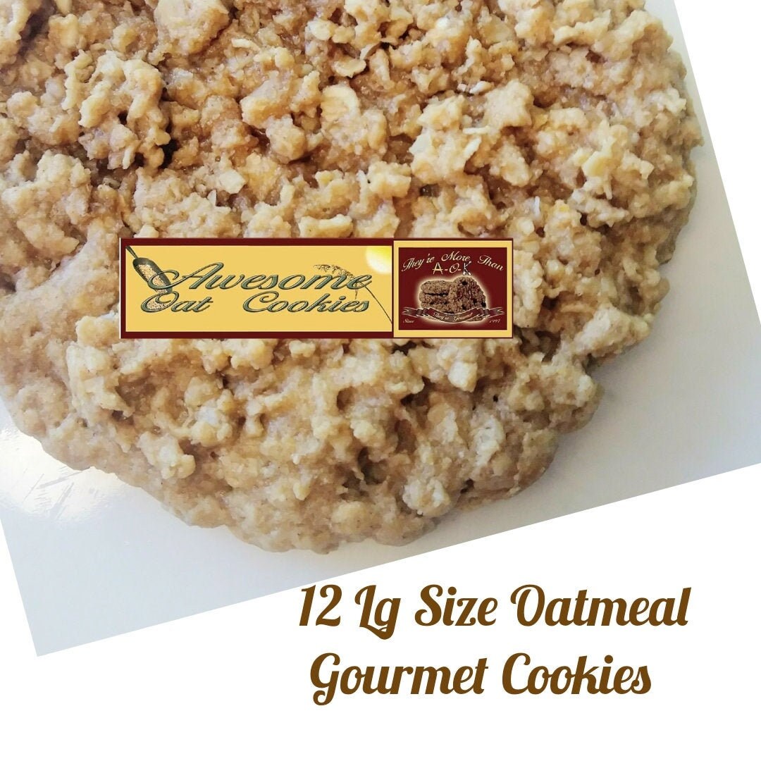 Gift Box, 12 LG Size, Classic Oatmeal Gourmet Cookies, Awesome Oat ...
