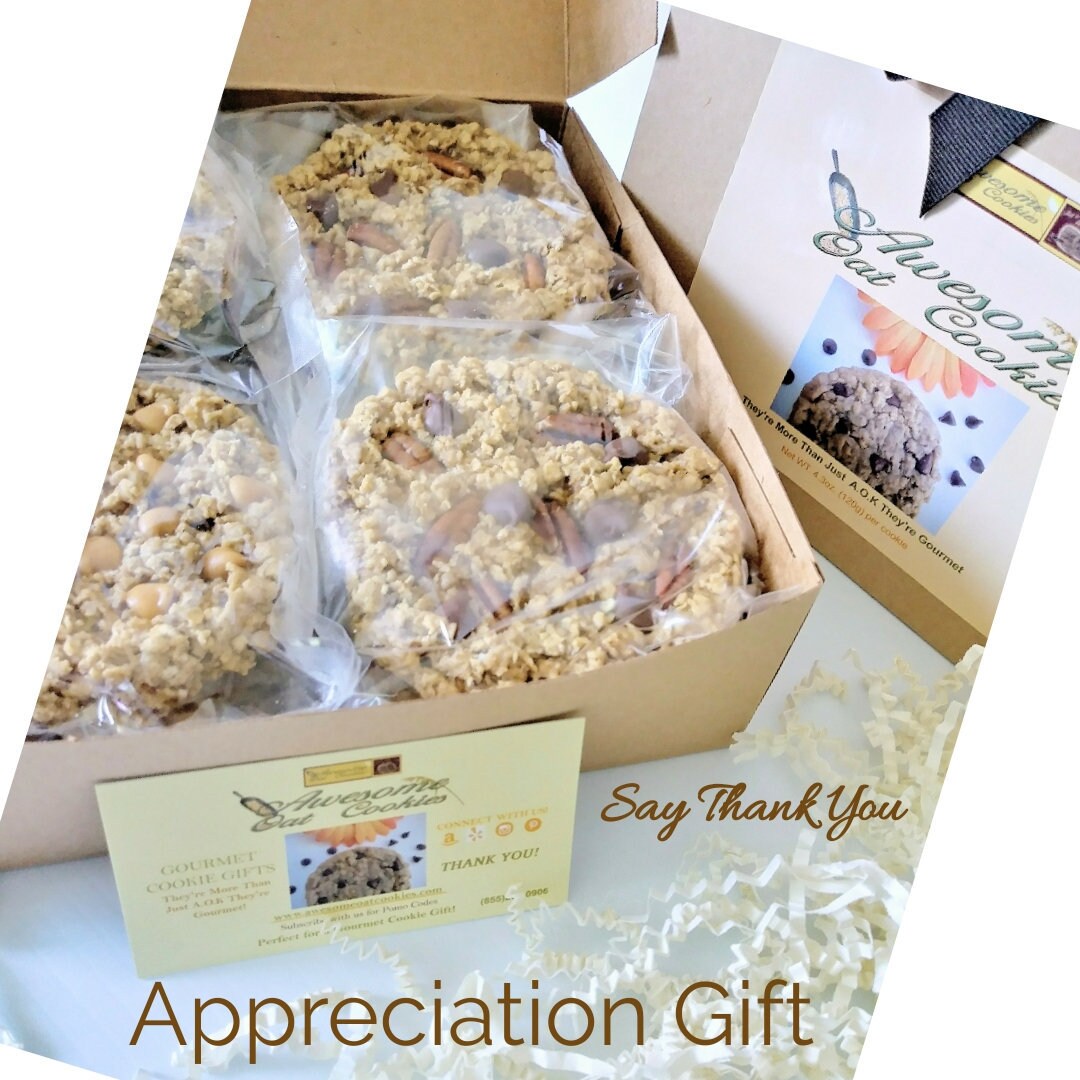 Assorted Gourmet Cookie Box, 12 Large Size Awesome Oat Cookies ...