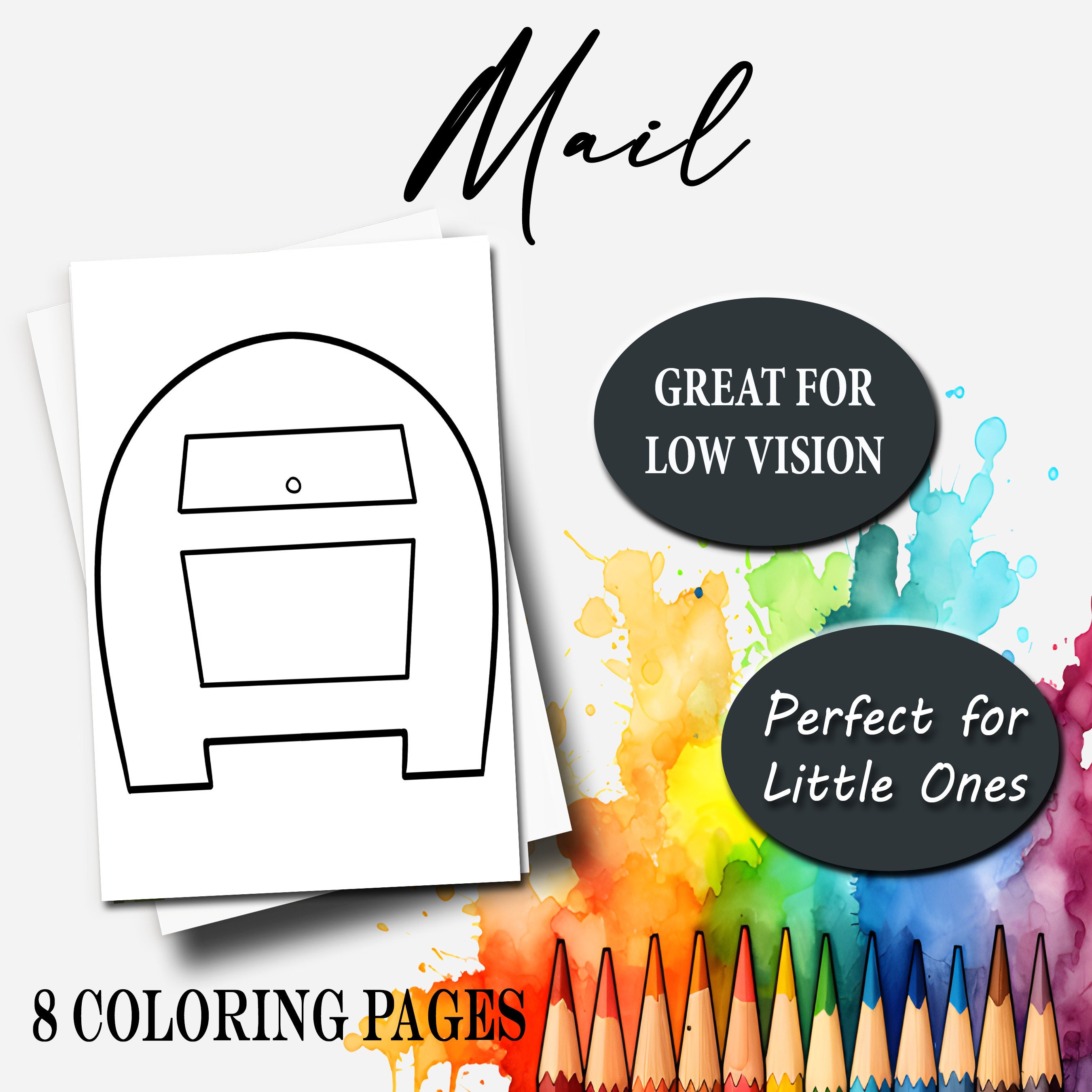 Mail Coloring Pages, Post Office Coloring Pages, Letters to Santa, Love ...