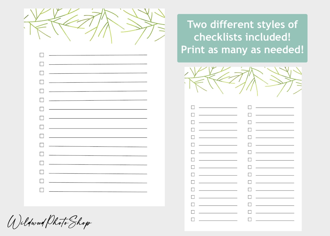 Simple Printable Checklist Printable Checklist Simple - Etsy