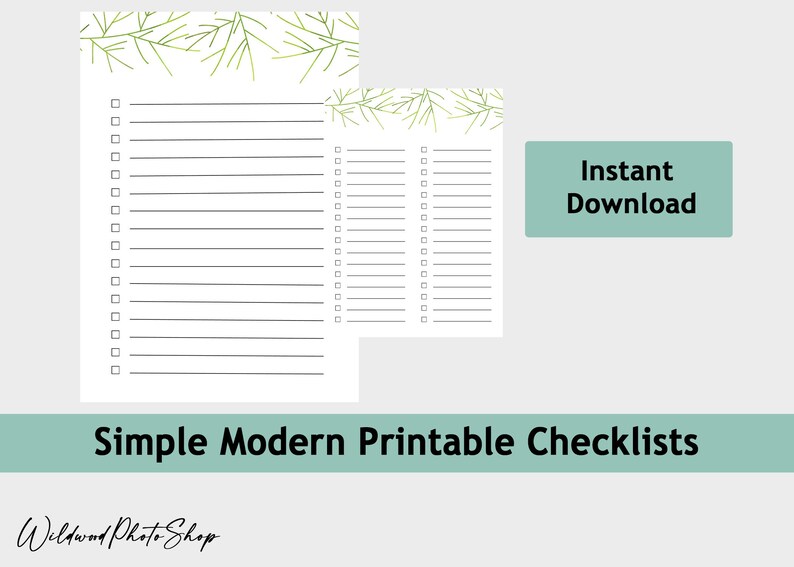 Simple Printable Checklist Printable Checklist Simple - Etsy