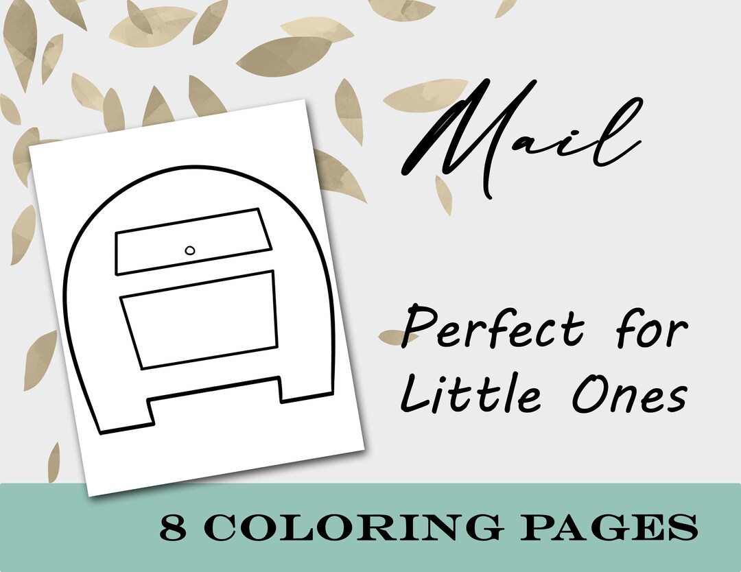 Mail Coloring Pages Post Office Coloring Pages Letters to - Etsy