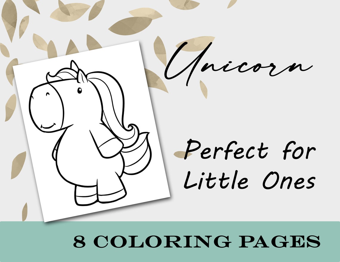 Unicorn Coloring Pages Coloring Pages for Kids Preschool - Etsy