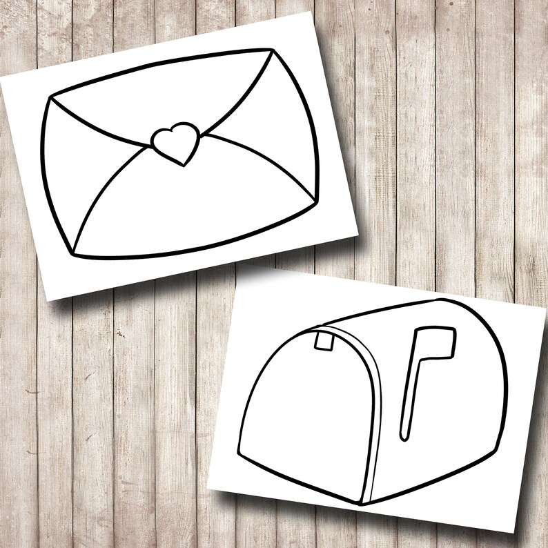 Mail Coloring Pages, Post Office Coloring Pages, Letters to Santa, Love ...