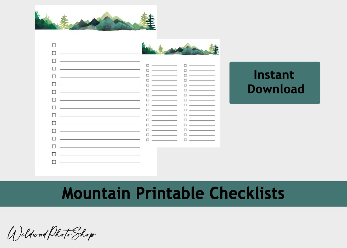 Printable Checklist Basic Printable Checklist Simple - Etsy