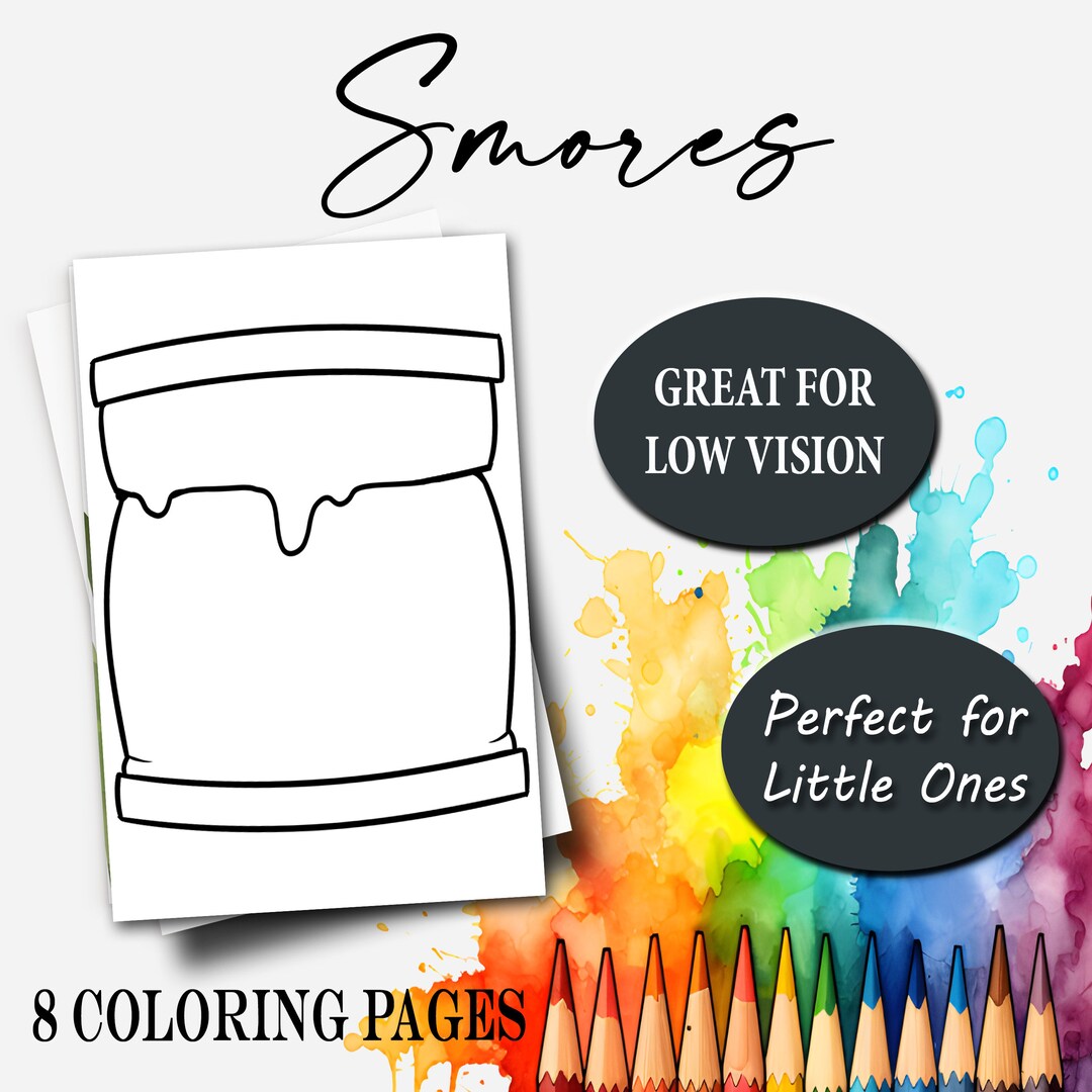 Smores Coloring Pages, Coloring Pages for Kids, Toddler Coloring Pages ...