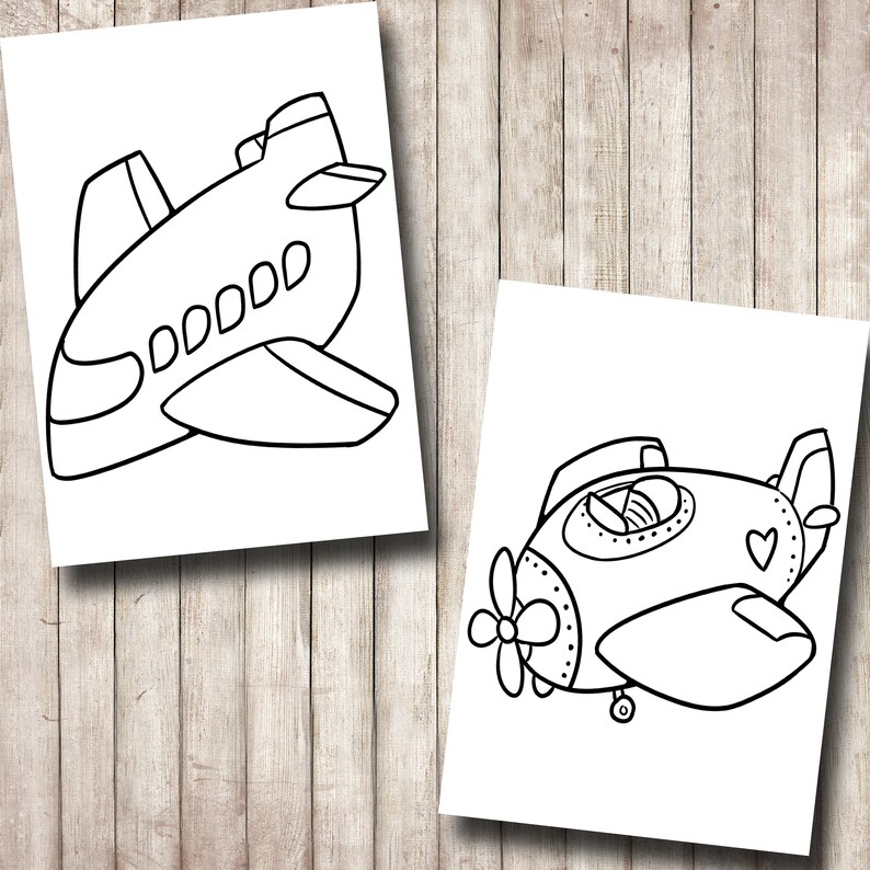 Travel Coloring Pages, Airplanes, Passport, Suitcase, Car Coloring ...