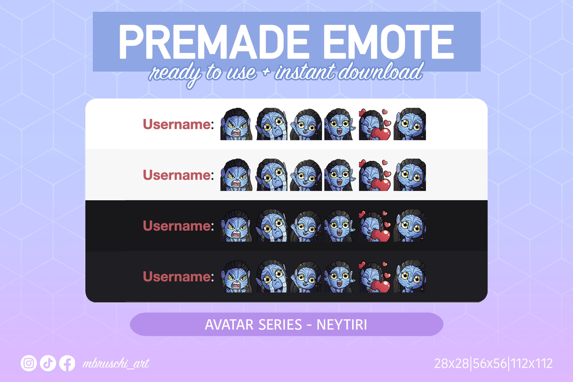 AVATAR NA'VI Emotes / Emojis for Twitch Streamers, Youtube, Discord ...