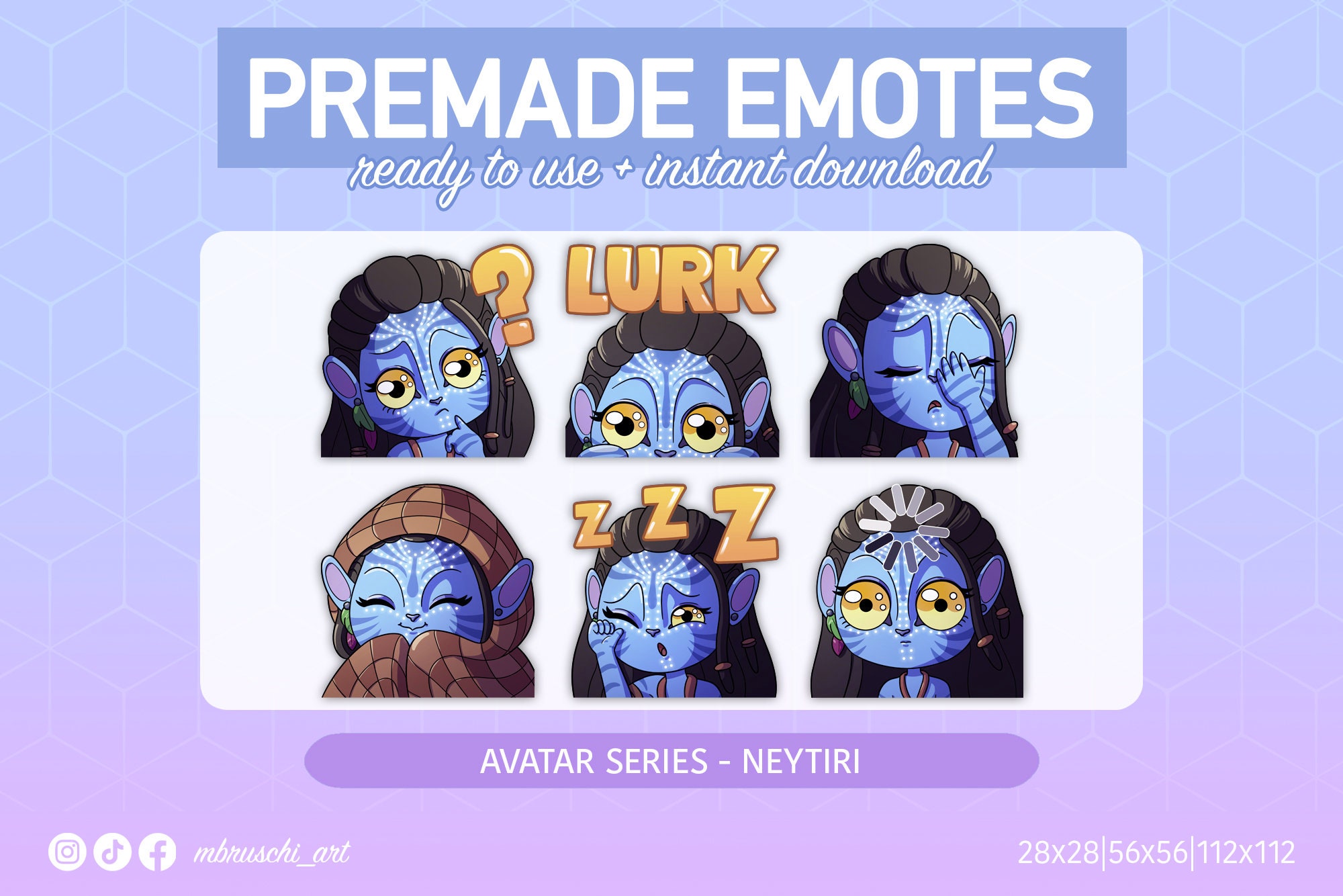 AVATAR NA'VI Emotes / Emojis for Twitch Streamers, Youtube, Discord ...