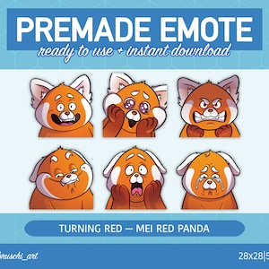 RED PANDA Emotes / Emojis for Twitch Streamers, Youtube, Discord ...