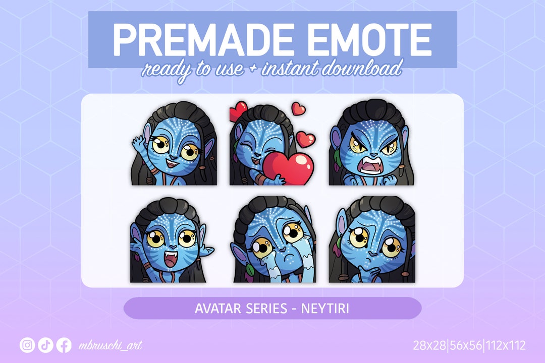 AVATAR NA'VI Emotes / Emojis for Twitch Streamers, Youtube, Discord ...
