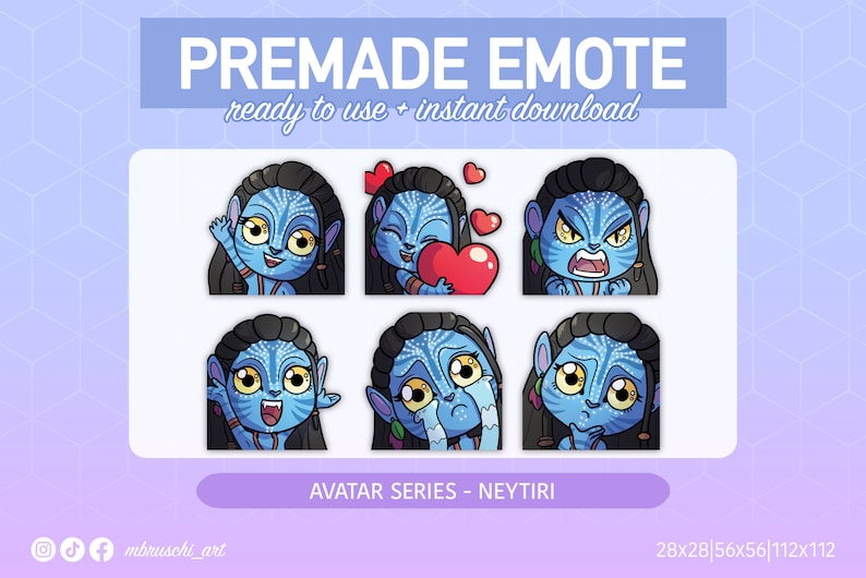 AVATAR NA'VI Emotes / Emojis for Twitch Streamers, Youtube, Discord ...