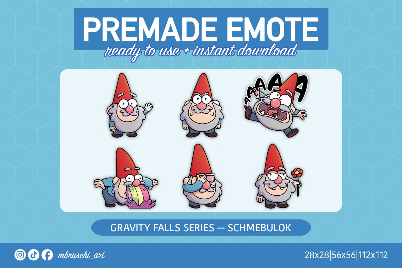 GRAVITY FALLS GNOME Emotes / Emojis for Twitch Streamers, Youtube ...