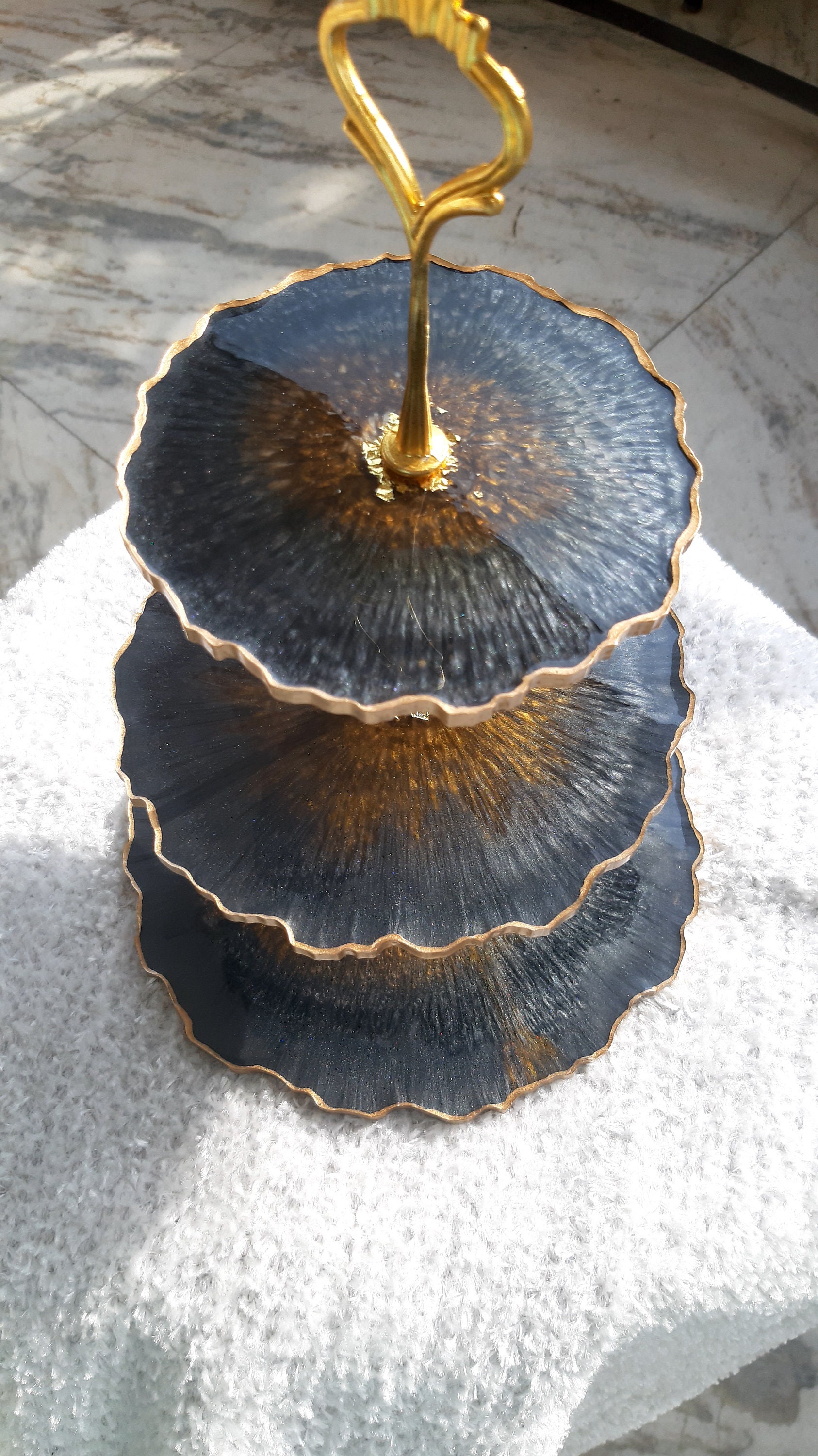 3 Tier Cake Stand or Charlie Stand, Home Decor, Customized Tray ...