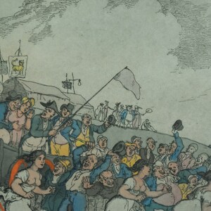 Thomas Rowlandson Print, Rural Sports Smock Racing, Original 1811, Hand ...