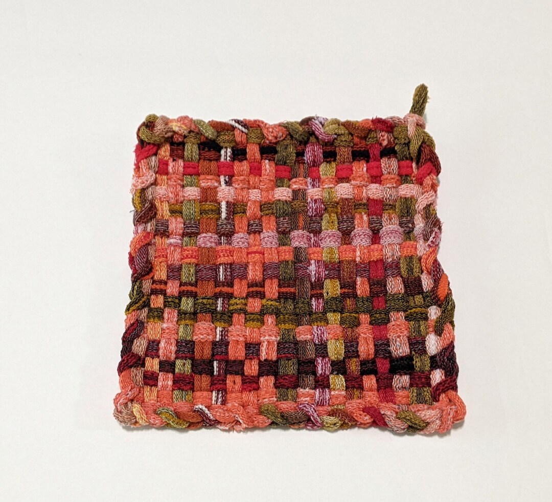 Handmade Loom Woven Potholder, Trivet, Hotpad, Oven Mitts 5x5 Inch - Etsy