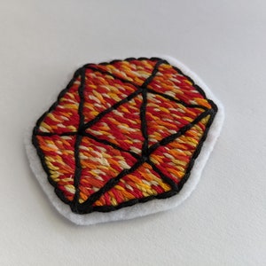 Iron on Red Dragon Eye and D20 Patch Set, Eye Hand Embroidery, MTG DND ...