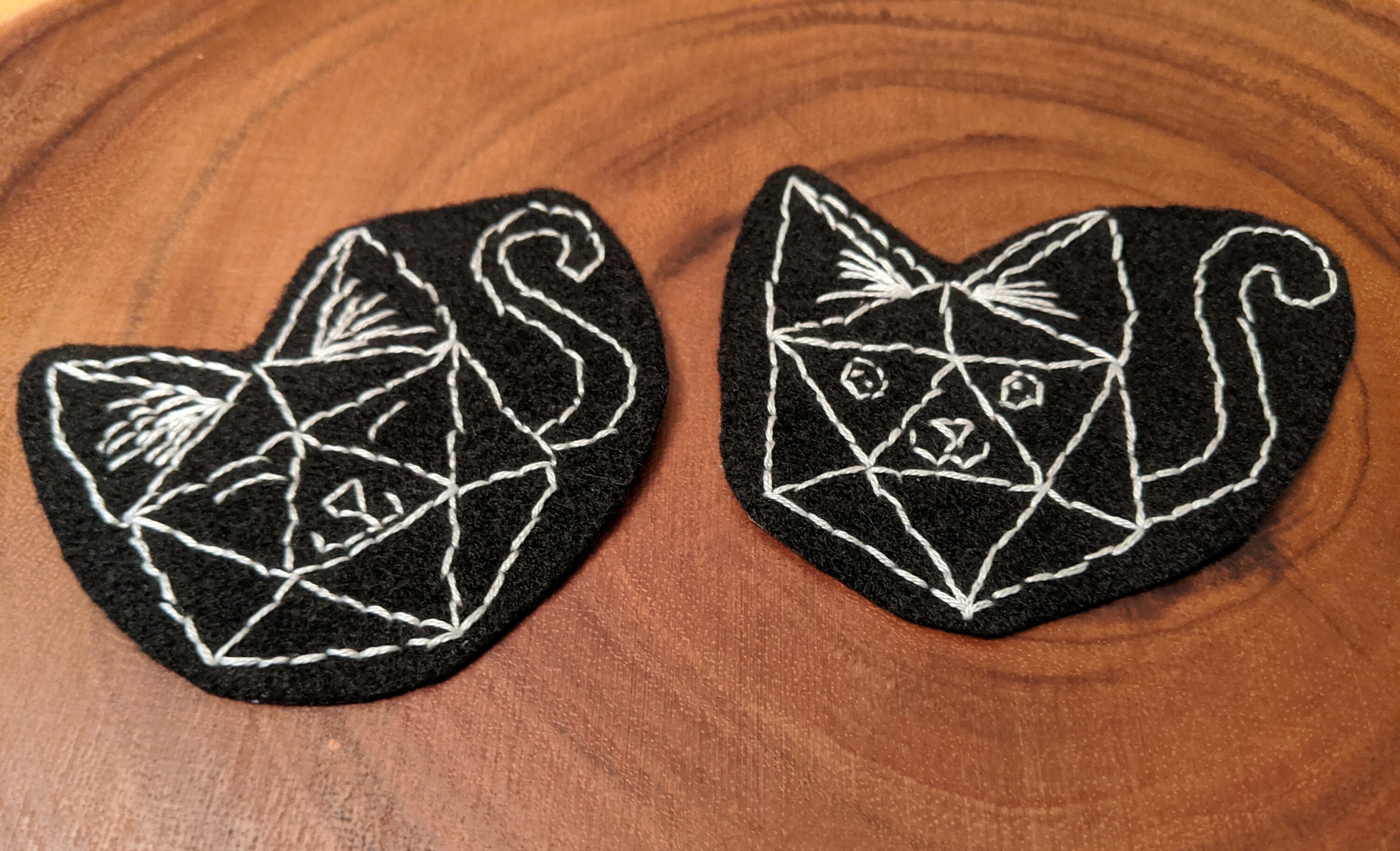 DIY Two D20 Cat Digital Download Embroidery PDF Patterns Only With ...