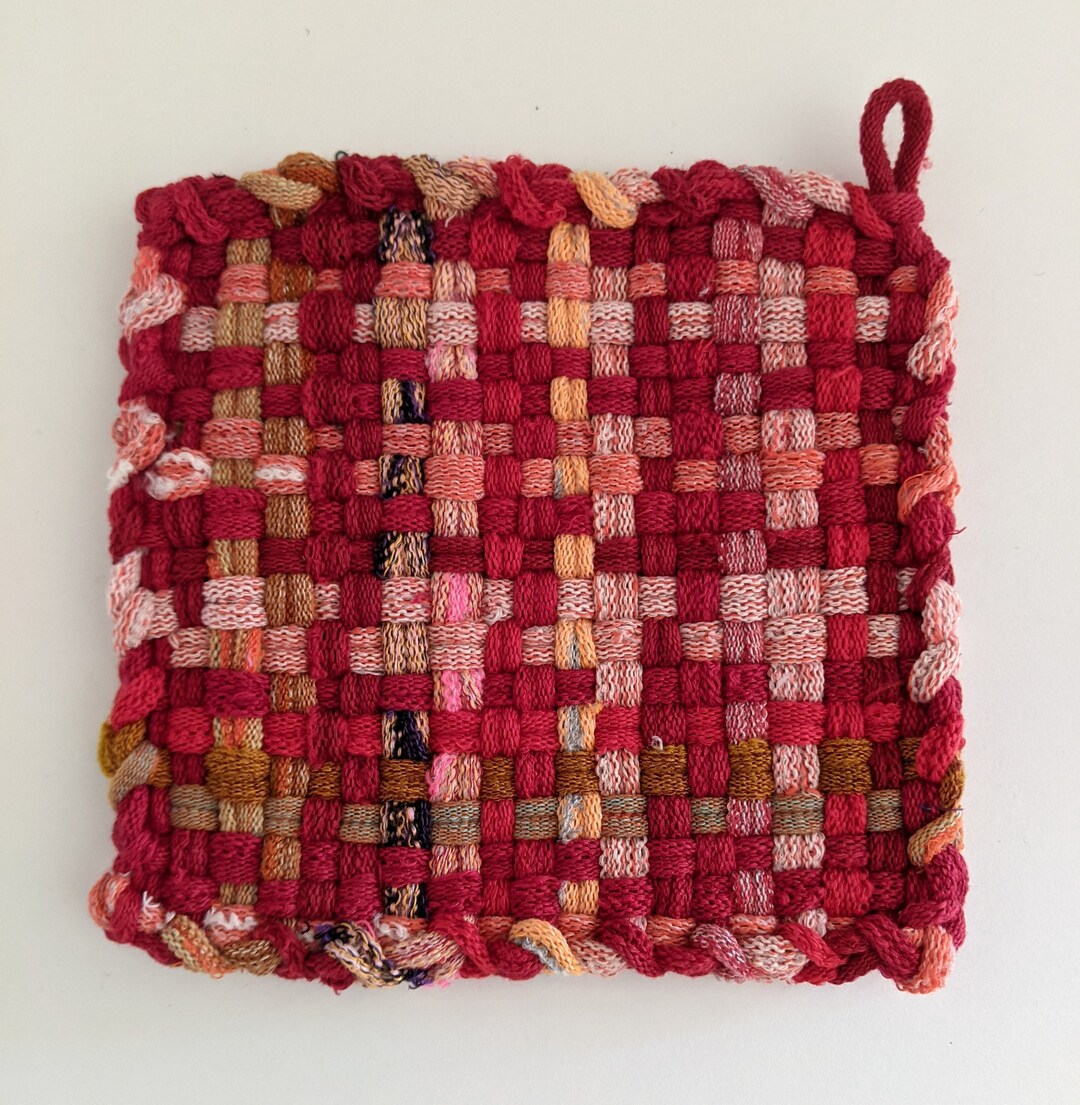 Handmade Loom Woven Potholder, Trivet, Hotpad, Oven Mitts - Etsy