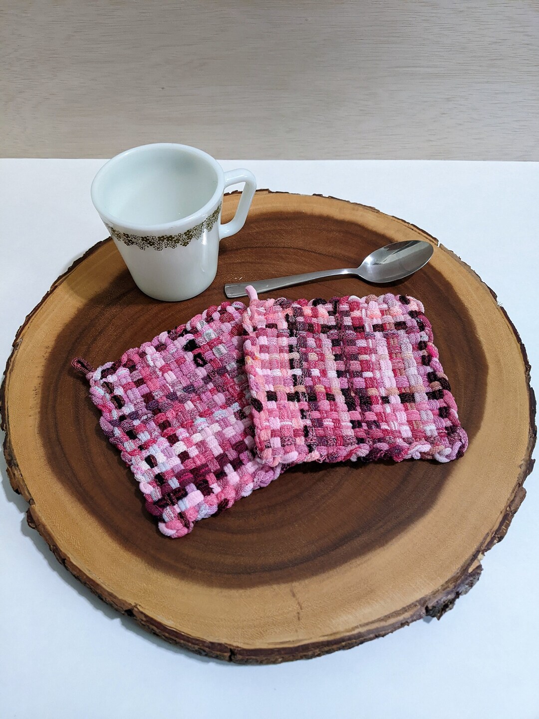 Handmade Loom Woven Potholder Set, Trivet, Hotpad, Oven Mitts - Etsy