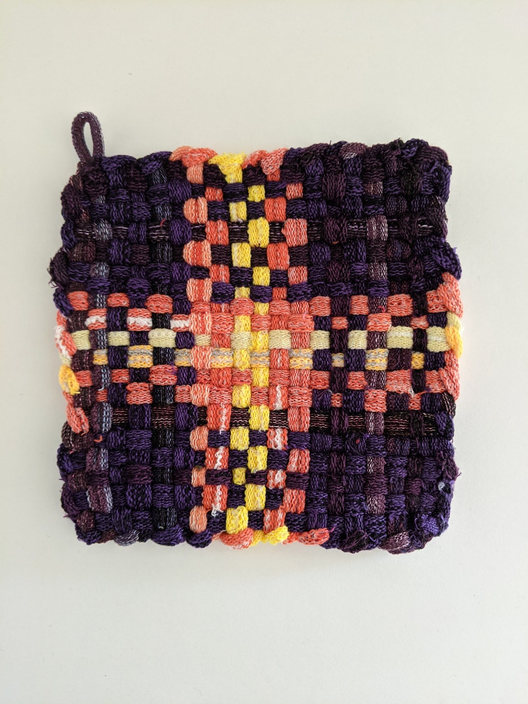 Handmade Loom Woven Potholder, Trivet, Hotpad, Oven Mitts - Etsy UK