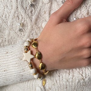 Shell Gold Chain Bracelet Cute Mermaids Bracelet Dainty Thin Chain ...