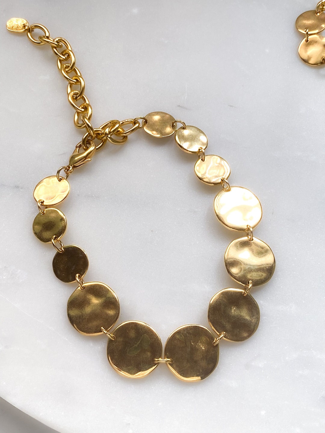 Gold Coins Chunky Necklace Statement Necklace Statement Choker Oversize ...