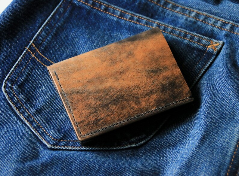 Luxury Wallet, Black Marbled Shell Cordovan, Minimal Wallet, Thin ...