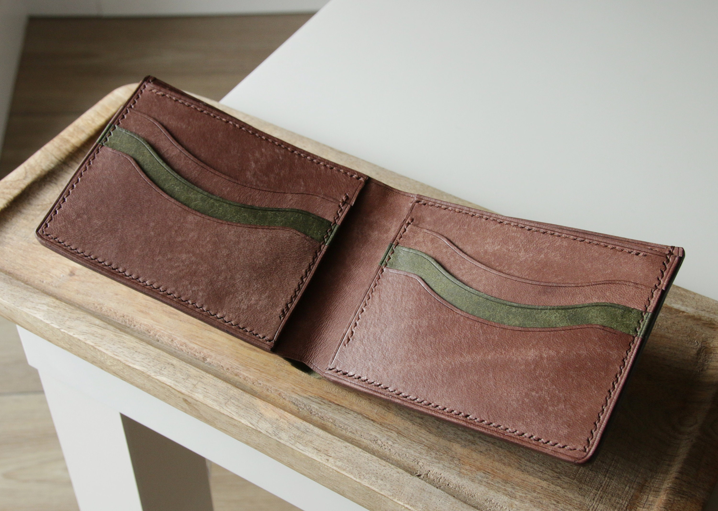 Luxury Men Leather Bifold Wallet, Handmade Leather Wallet, Bifold ...