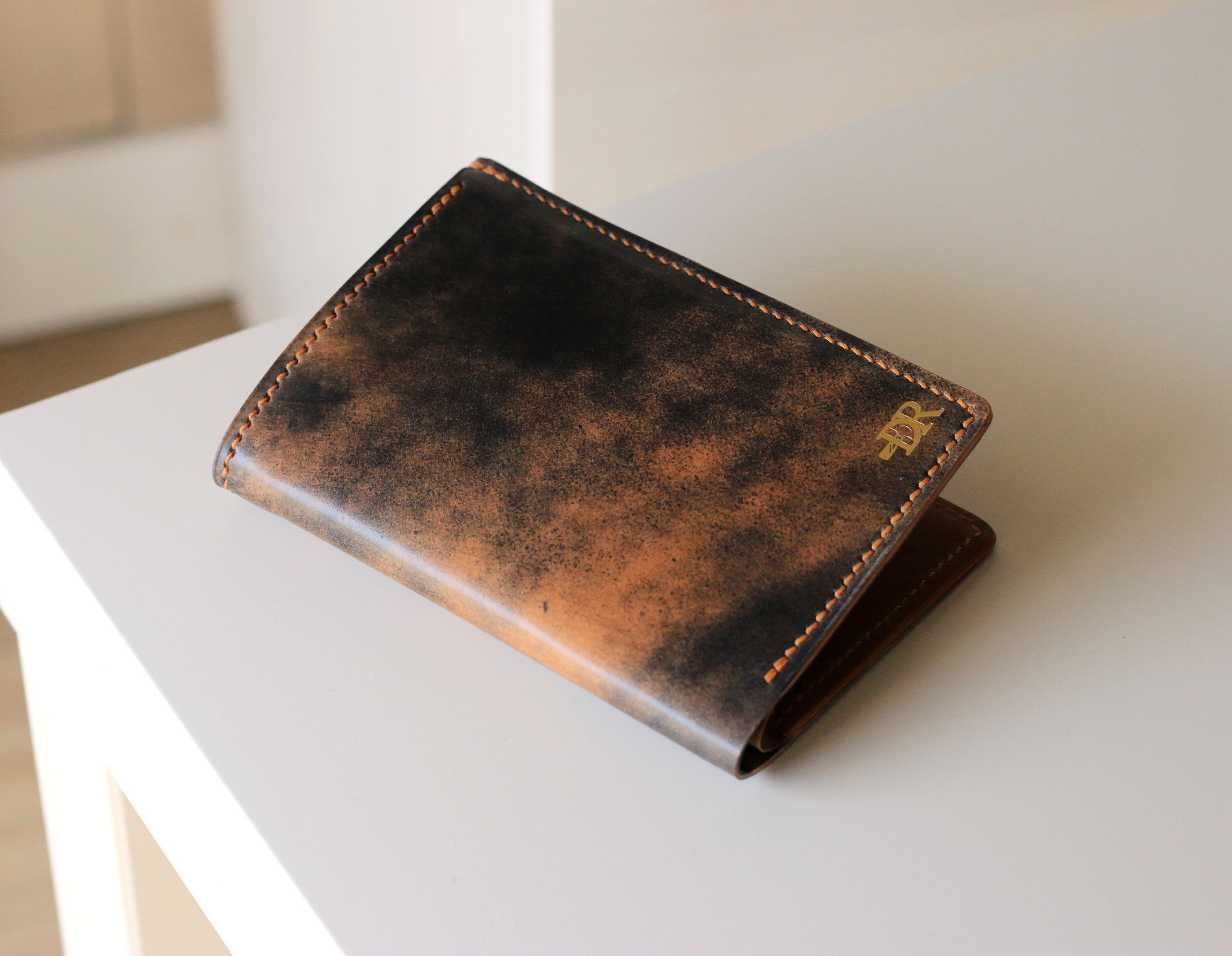 Luxury Wallet Rocado Marbeled Shell Cordovan Leather, Thin Wallet ...