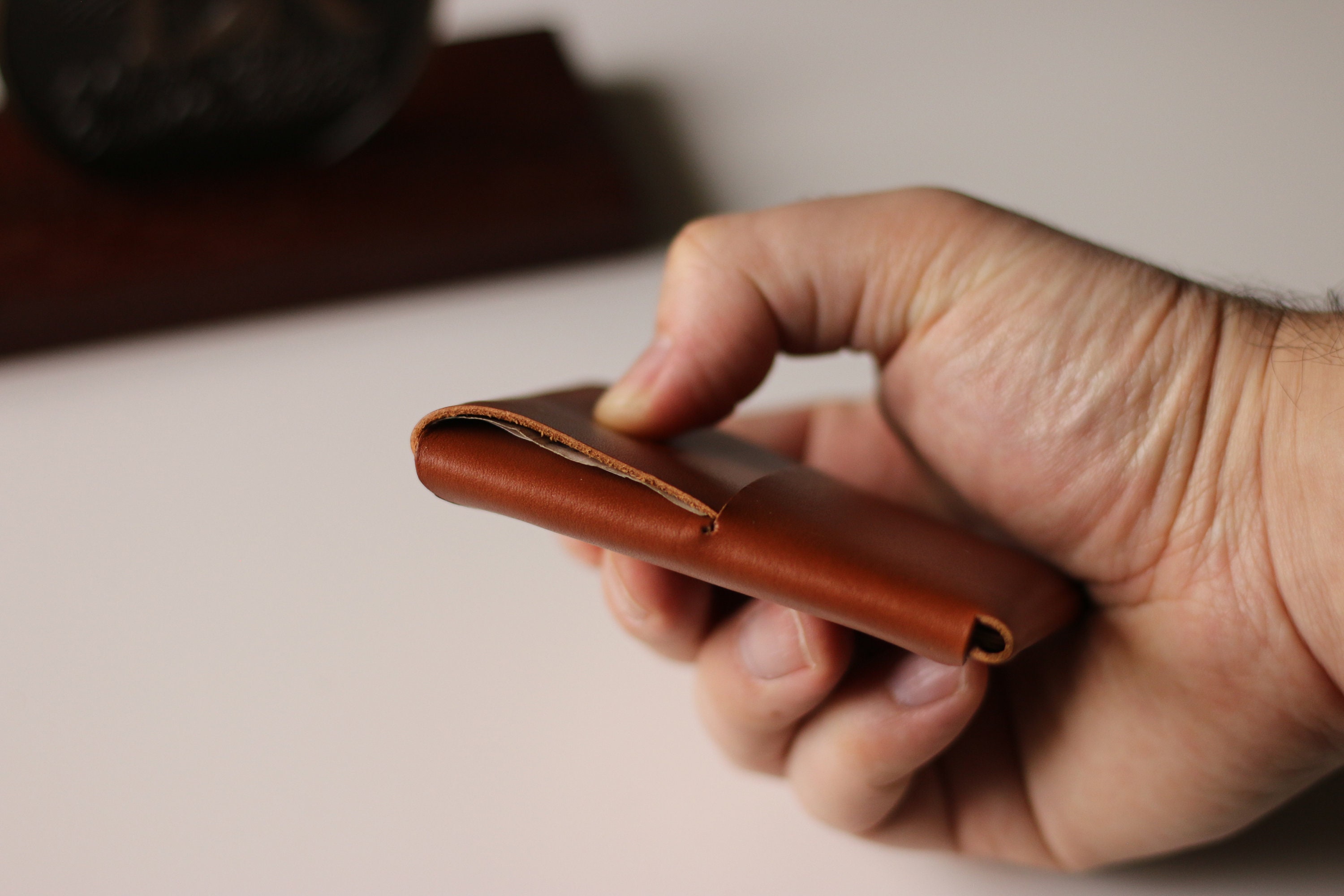 Stitchless Wallet Handmade Wallet Veg Tan Italian Leather - Etsy