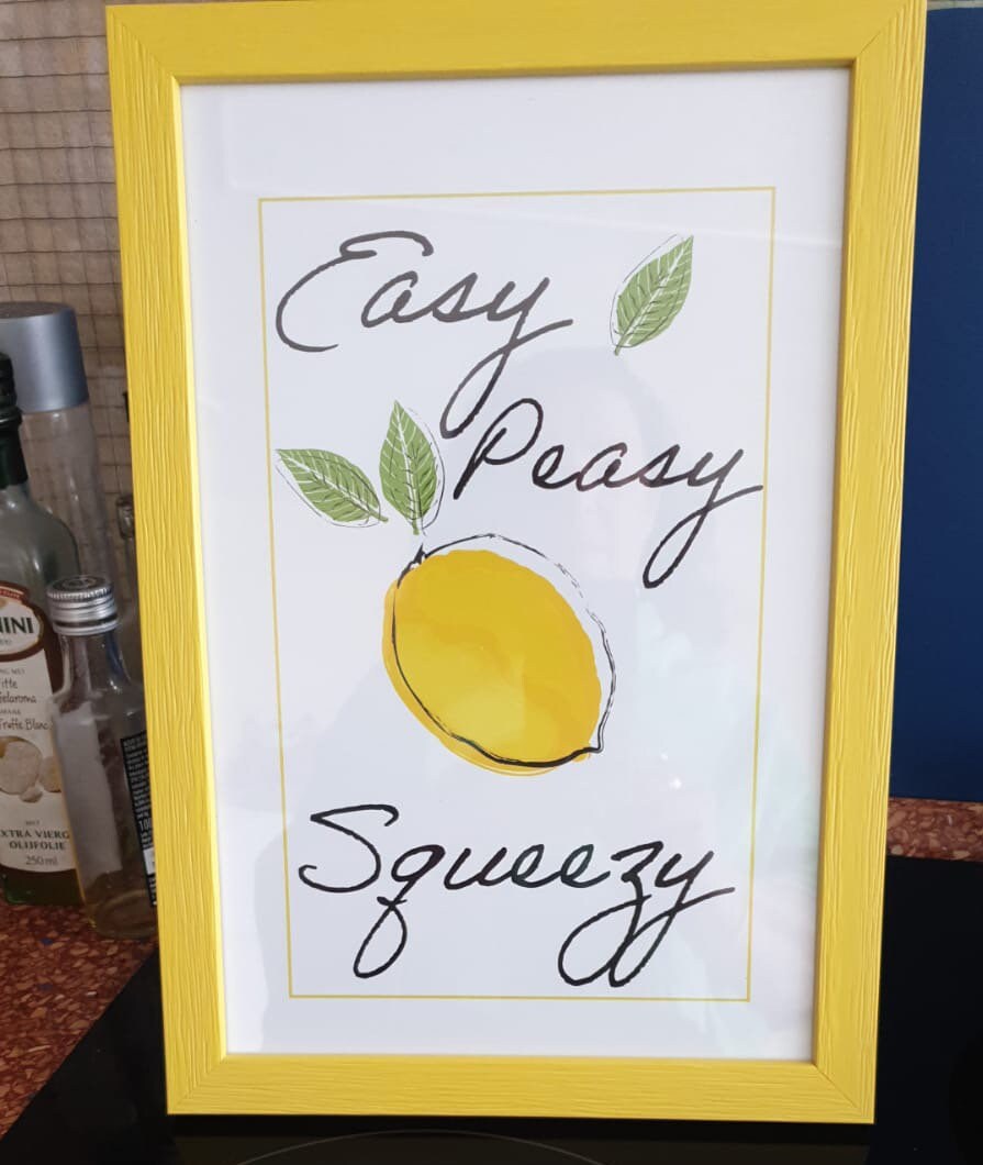 Easy Peasy Lemon Squeezy, Wall Art, Lemon Wall Art, Printable, Home ...