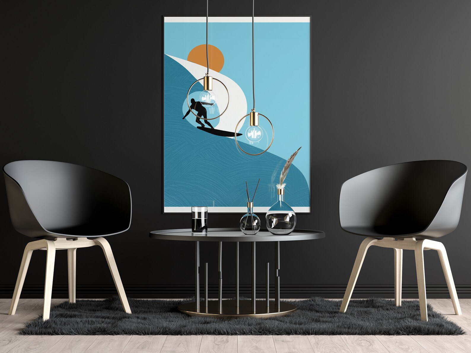 Surf Print,surf Decor, Surf Art, Surfer, Ocean Prints, Minimalistic ...