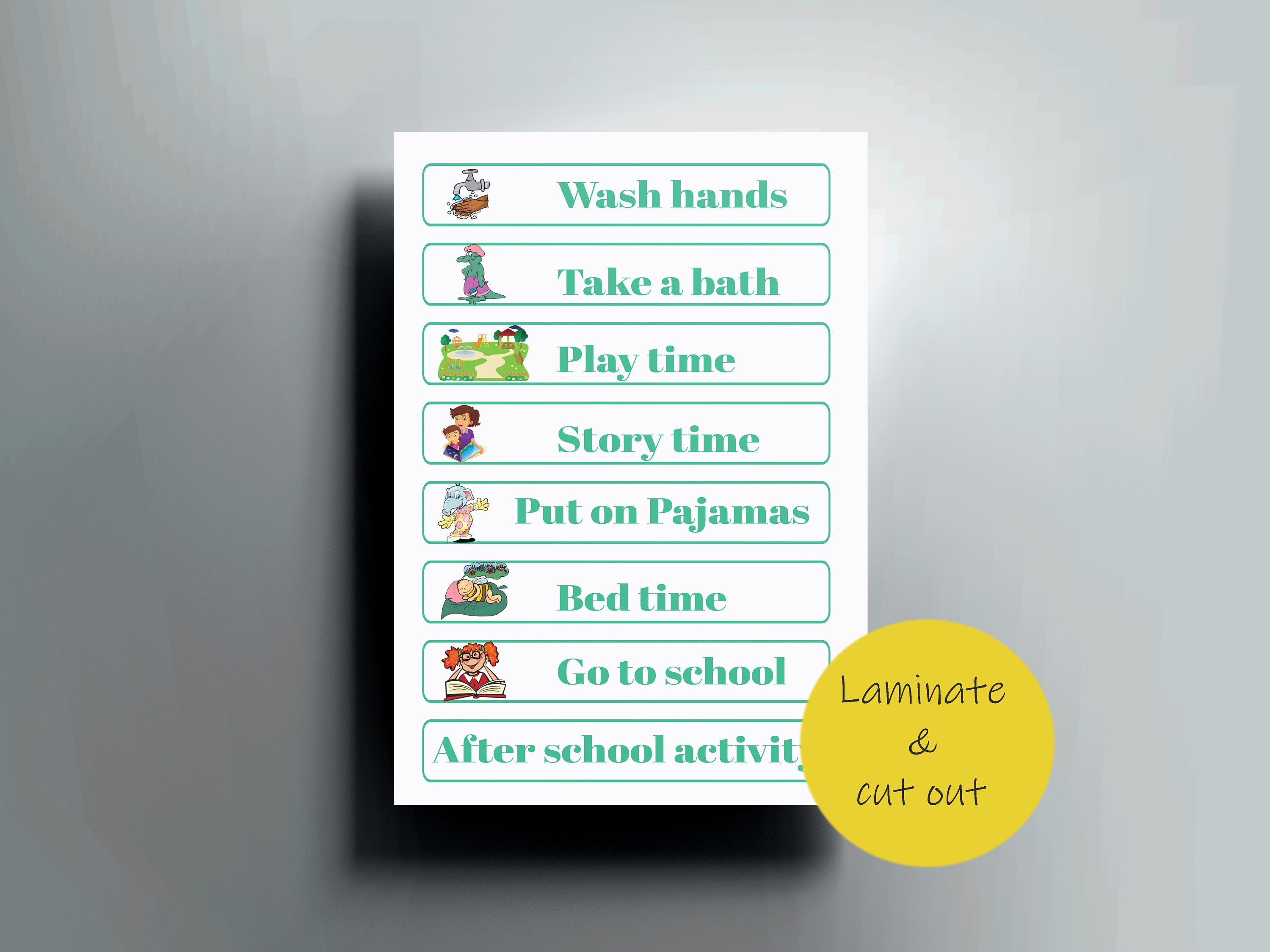 Printable Daily Routine, Chore Chart, Kids Daily Schedule, Home ...