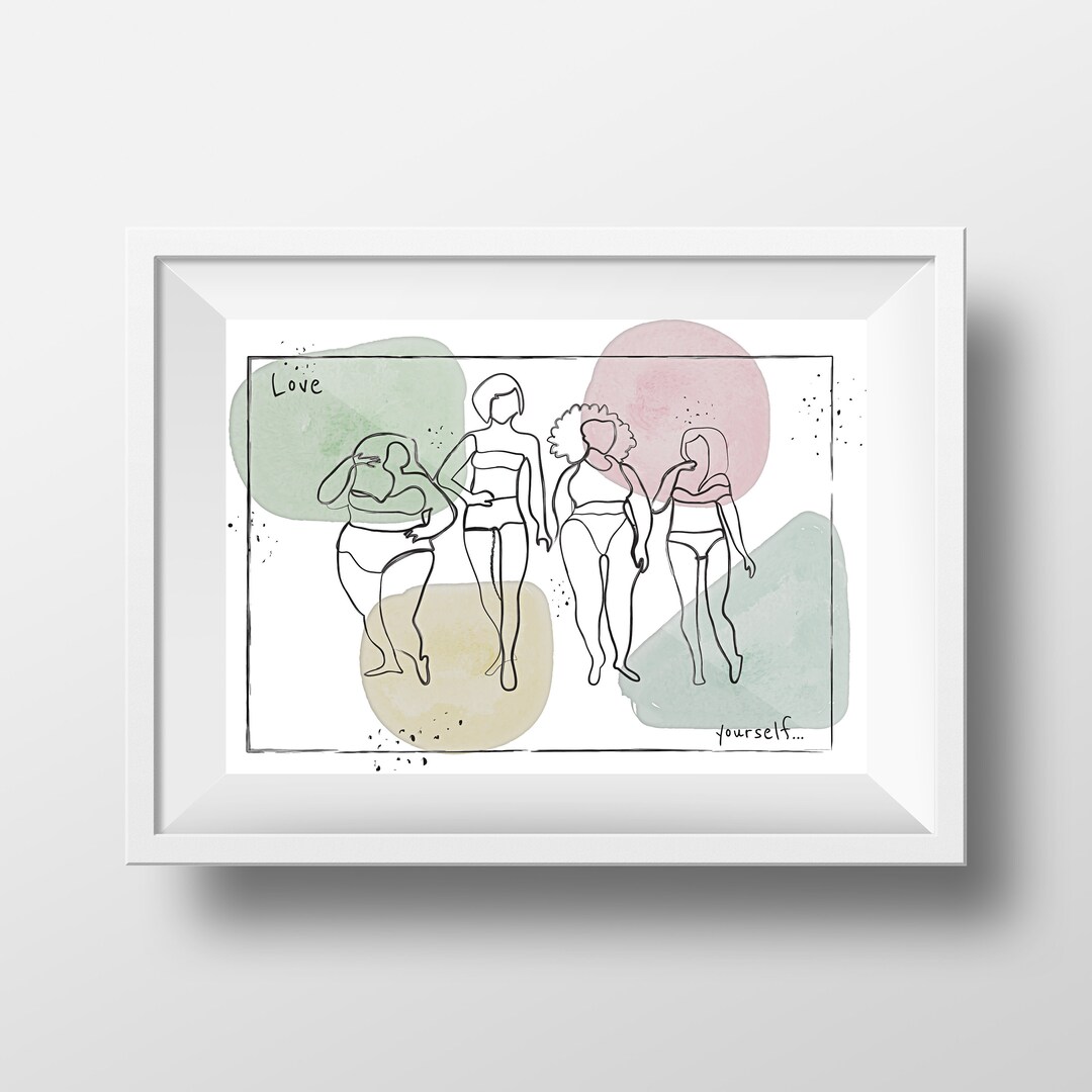 Female Body Artwork/body Positive Art Print/female Body Abstract Art ...