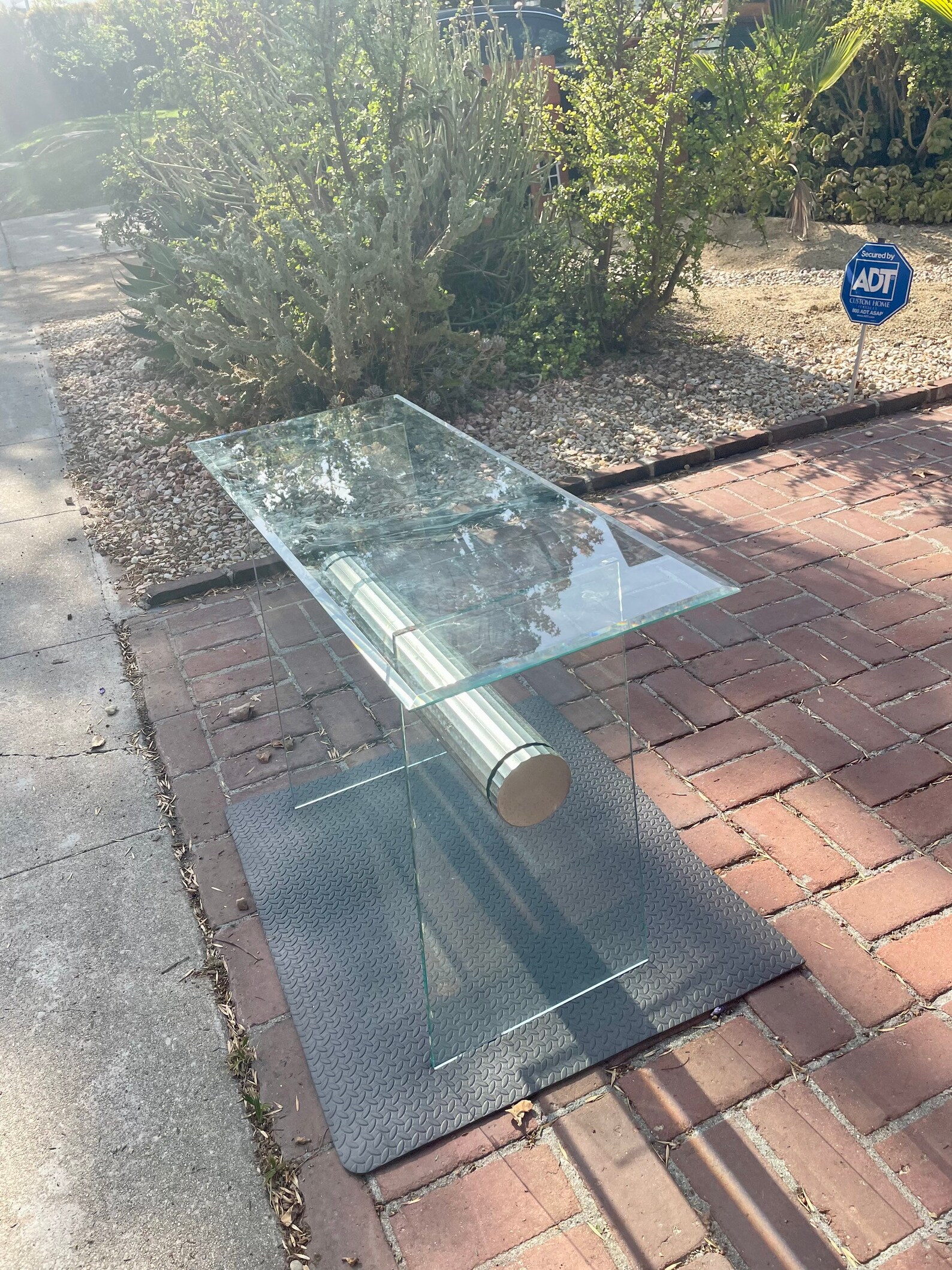 Vintage Postmodern Pace Collection (or Pace Style) Console - Glass and ...