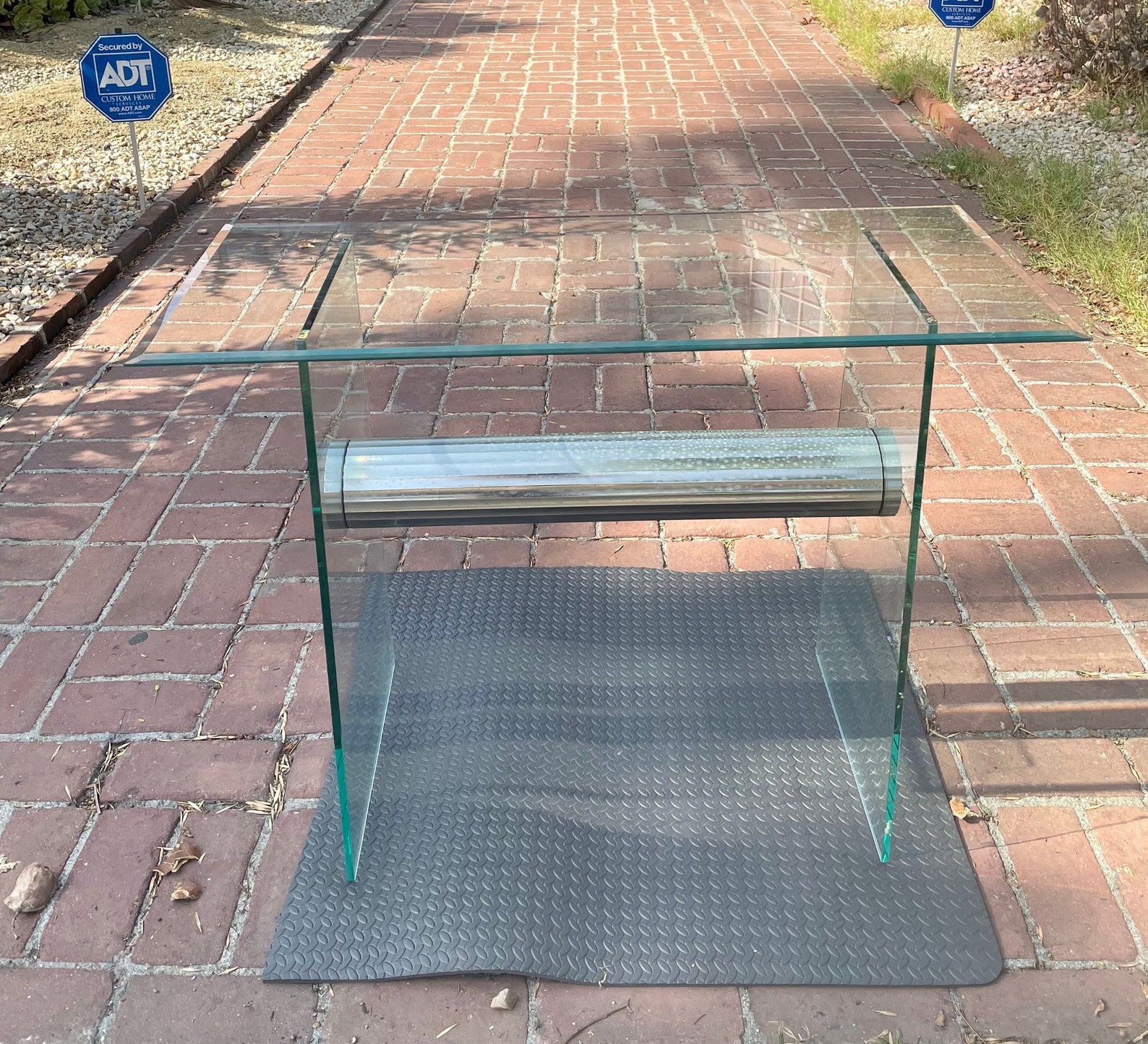 Vintage Postmodern Pace Collection (or Pace Style) Console - Glass and ...