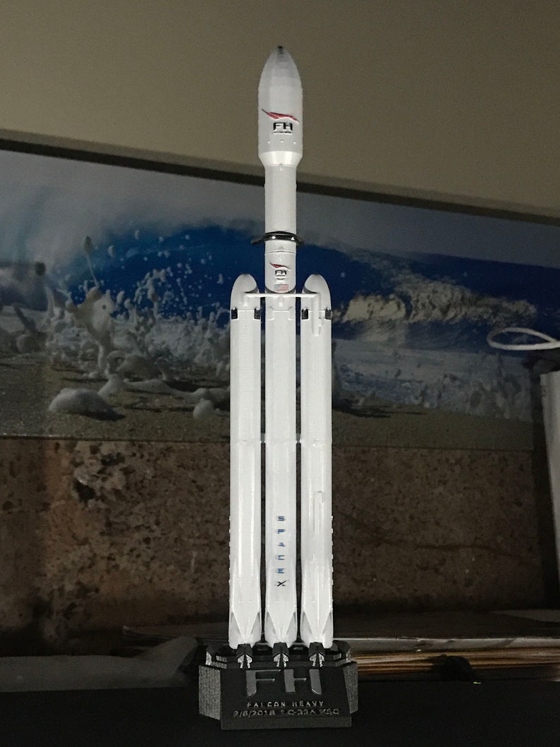3D Printed SpaceX Falcon Heavy 1/300 | Etsy