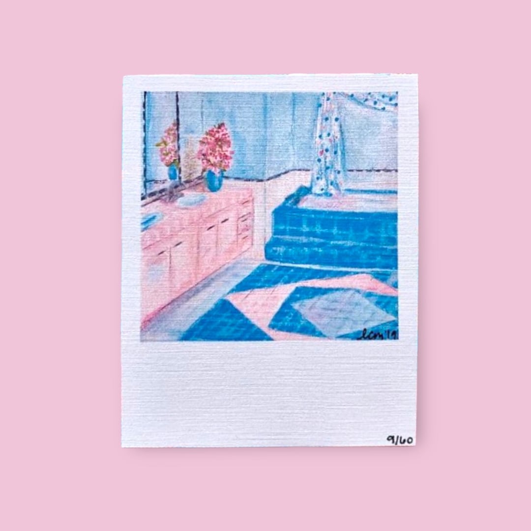 Vintage Polaroid Art Print "tile Bathroom" - Etsy