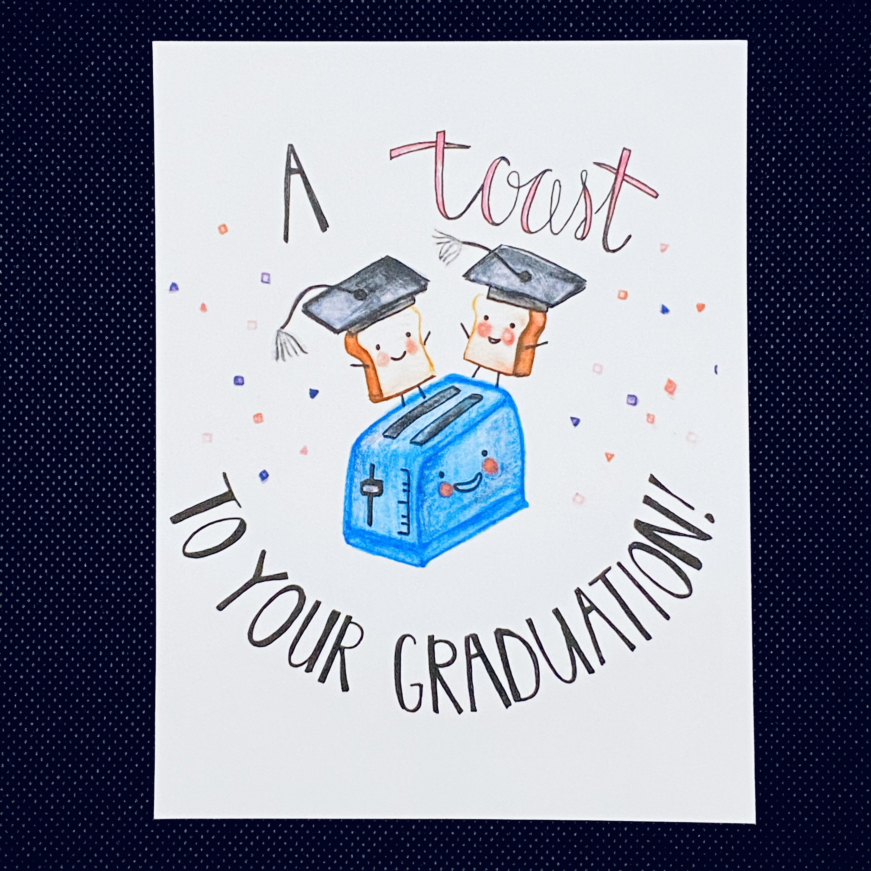 A Toast to Your Graduation notecard | Etsy