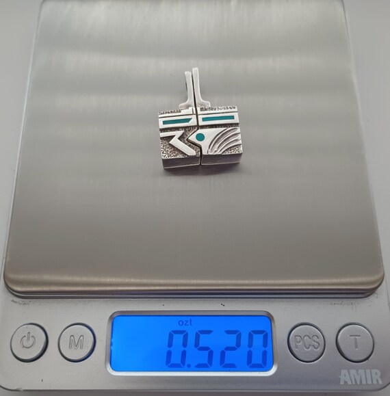 RAY TRACEY Inlay Split Pendant, Sterling Silver, Doub… - Gem