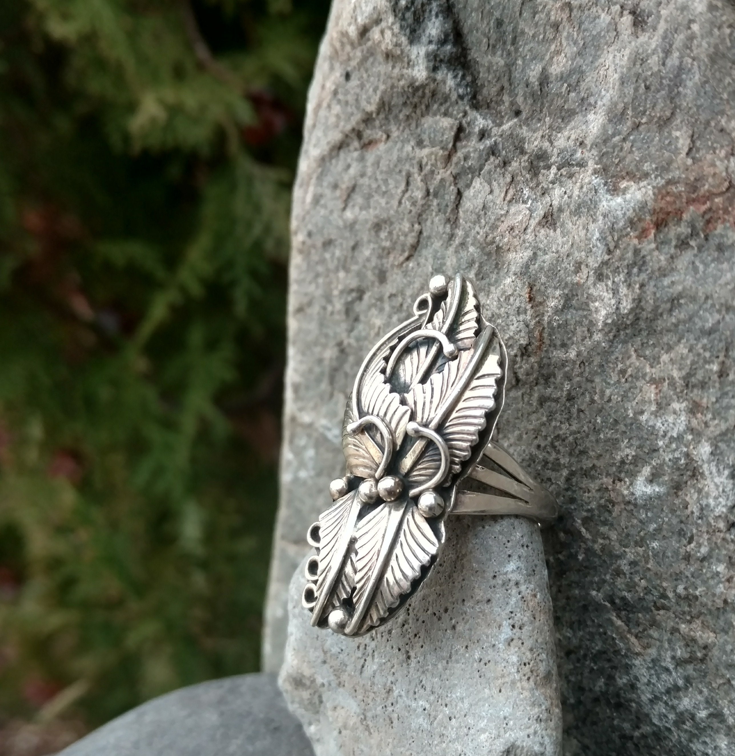 E. KEE Sterling Silver Ring Native American Navajo Artisan - Etsy