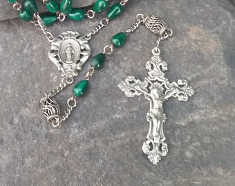 Inri Vintage Rosary - Etsy