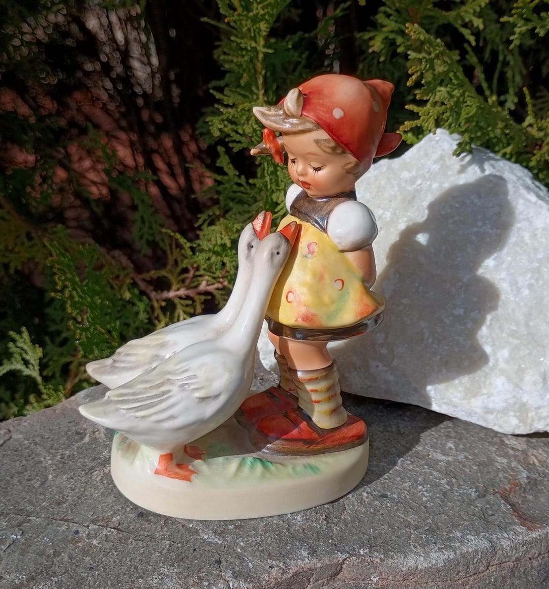 HUMMEL GOEBEL Girl With 2 Geese, West Germany, Vintage Figurine Collection Collector Item, Home ...