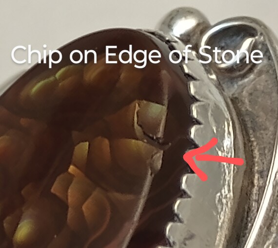 Fire Agate Sterling Silver Ring, Vintage Native Ameri… - Gem