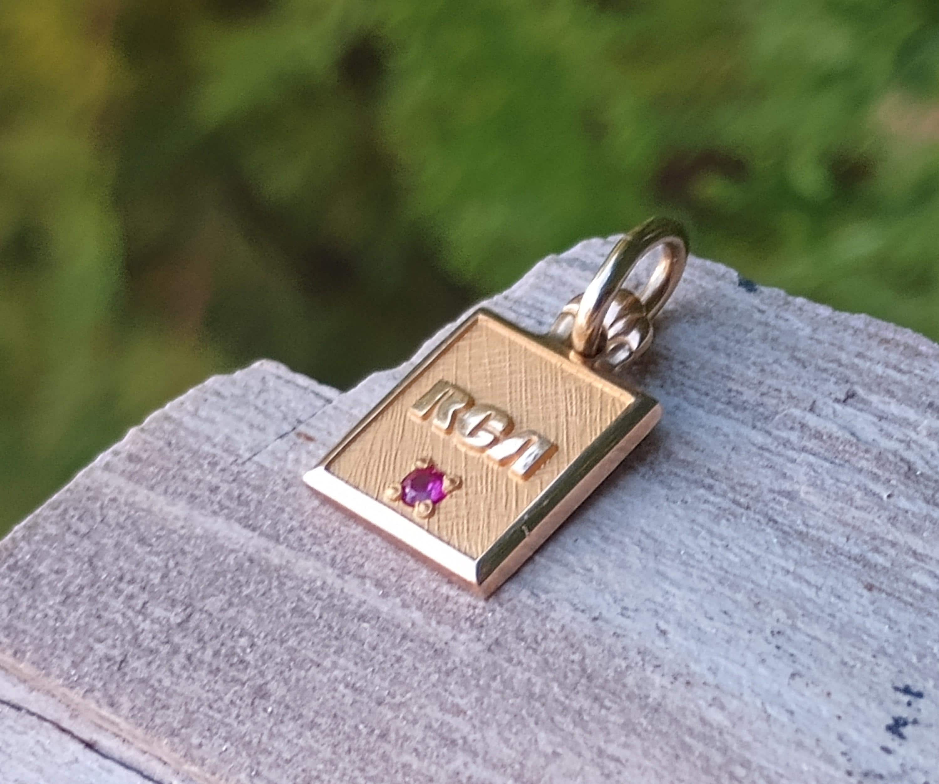 Cto RCA 10KT Gold Ruby Pendant Charm, Vintage Jewelry Stamped 10K ...