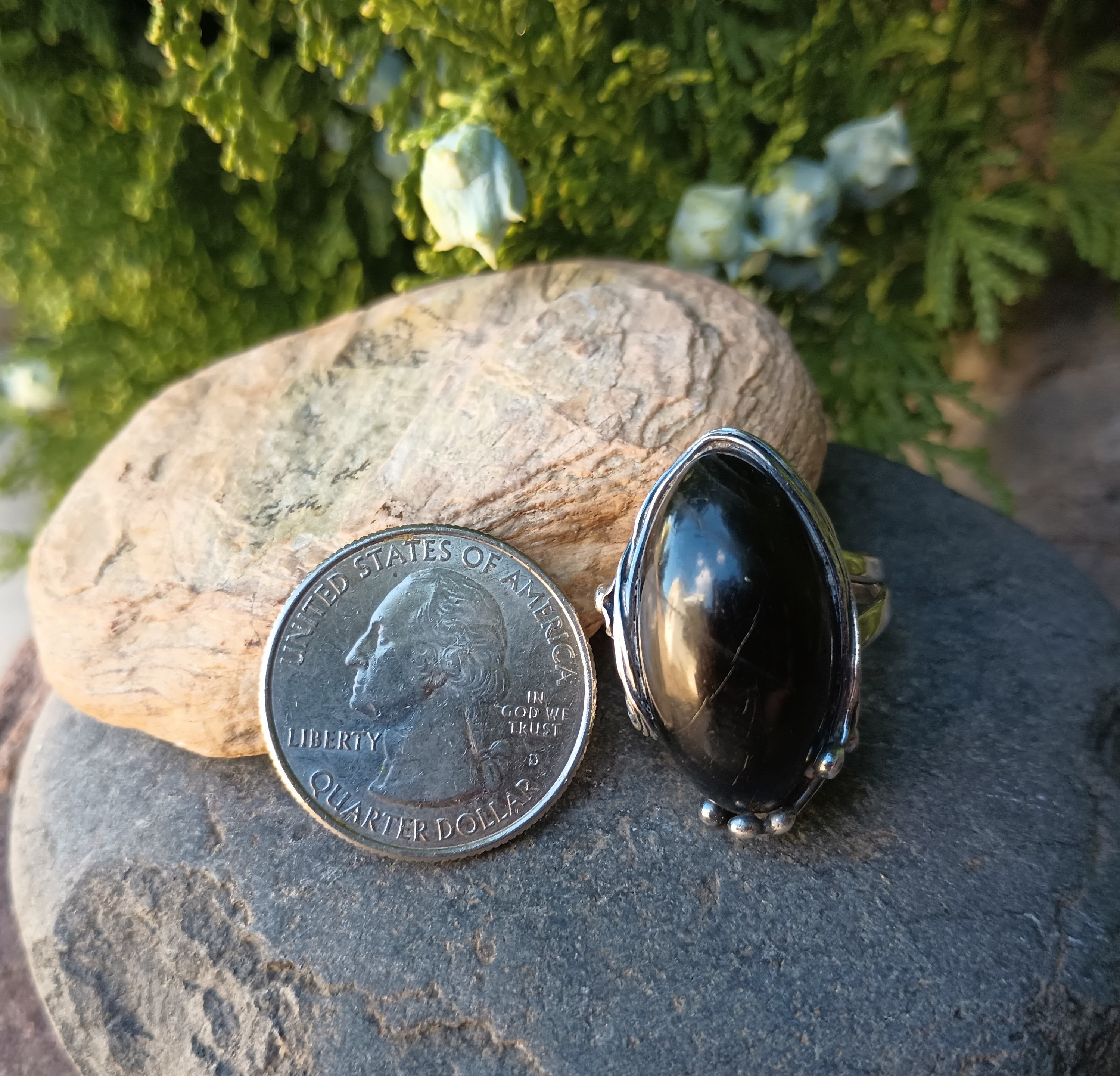 Zs. Black Amber 800 Silver Ring Polish Jewelry Poland - Etsy