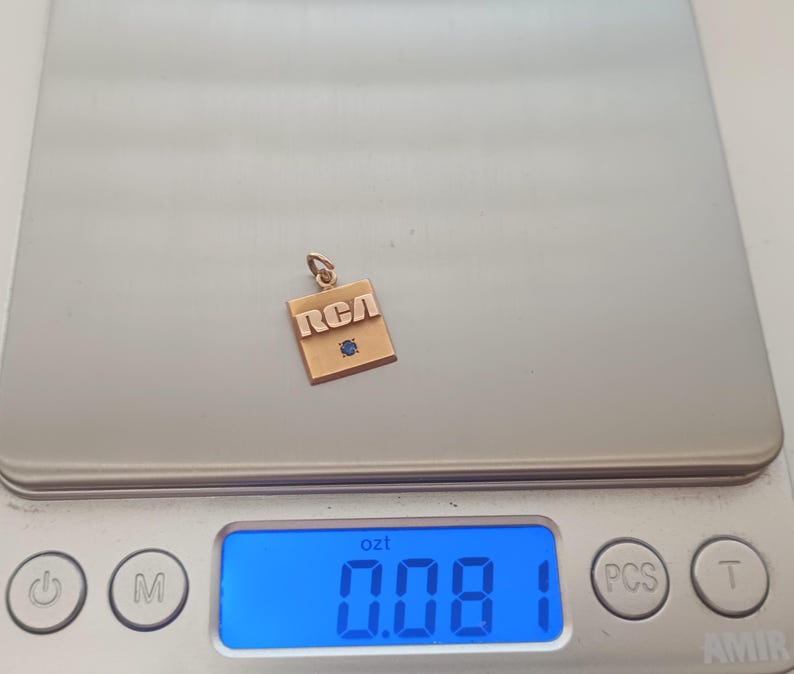 Cto RCA 10KT Gold Sapphire Pendant Charm, Vintage Jewelry Stamped 10K ...